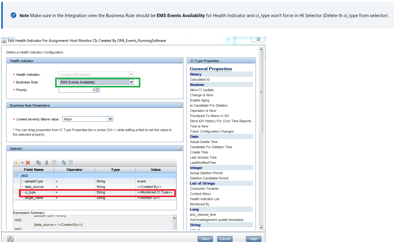 Integrating OBM Events to APM via EMS SiteScope Integration monitor