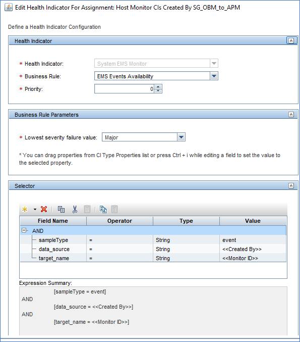 Integrating OBM Events to APM via EMS SiteScope Integration monitor
