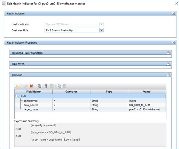 Integrating OBM Events to APM via EMS SiteScope Integration monitor