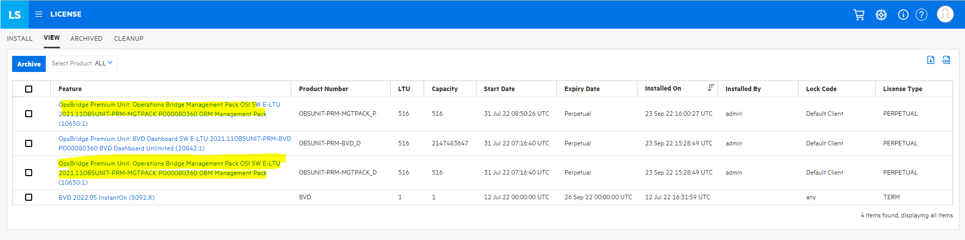 Importing Management Pack License on Containerized OBM via Autopass ...