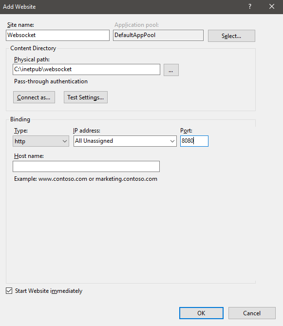 How to configure IIS with AcuToWeb