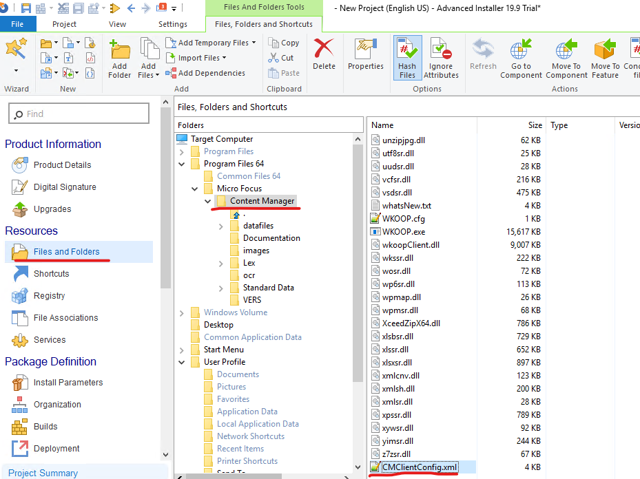 Content Manager - How to deploy CMClientConfig.xml using Advanced Installer