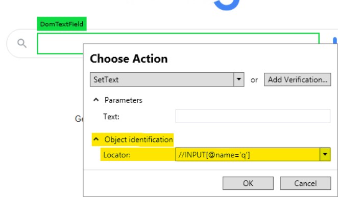 Change Locator in Web browser-driven project during WebDriver recording