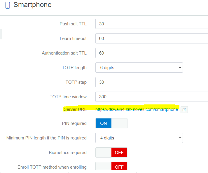 How to configure the Advanced Authentication Smartphone method