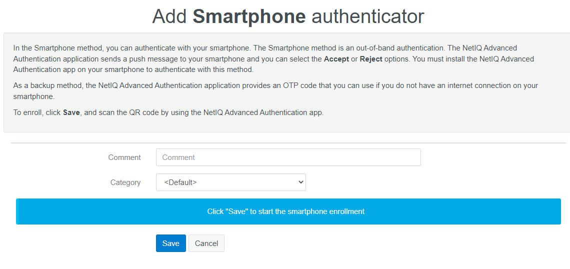 How to configure the Advanced Authentication Smartphone method