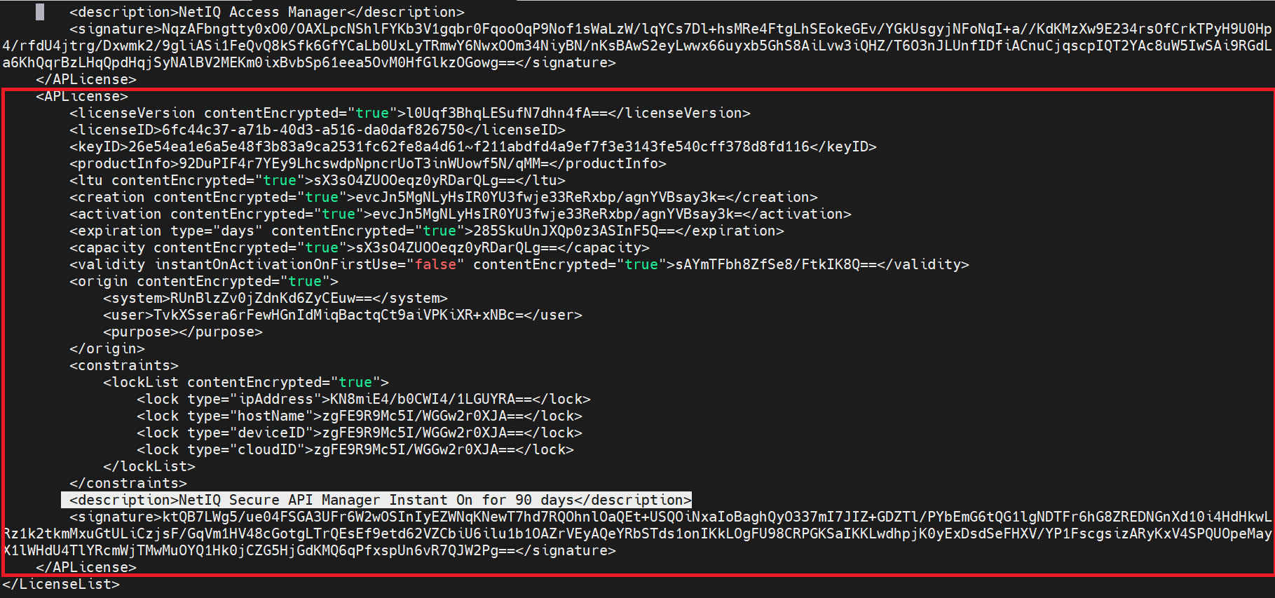 Cannot remove Secure API Manager configuration