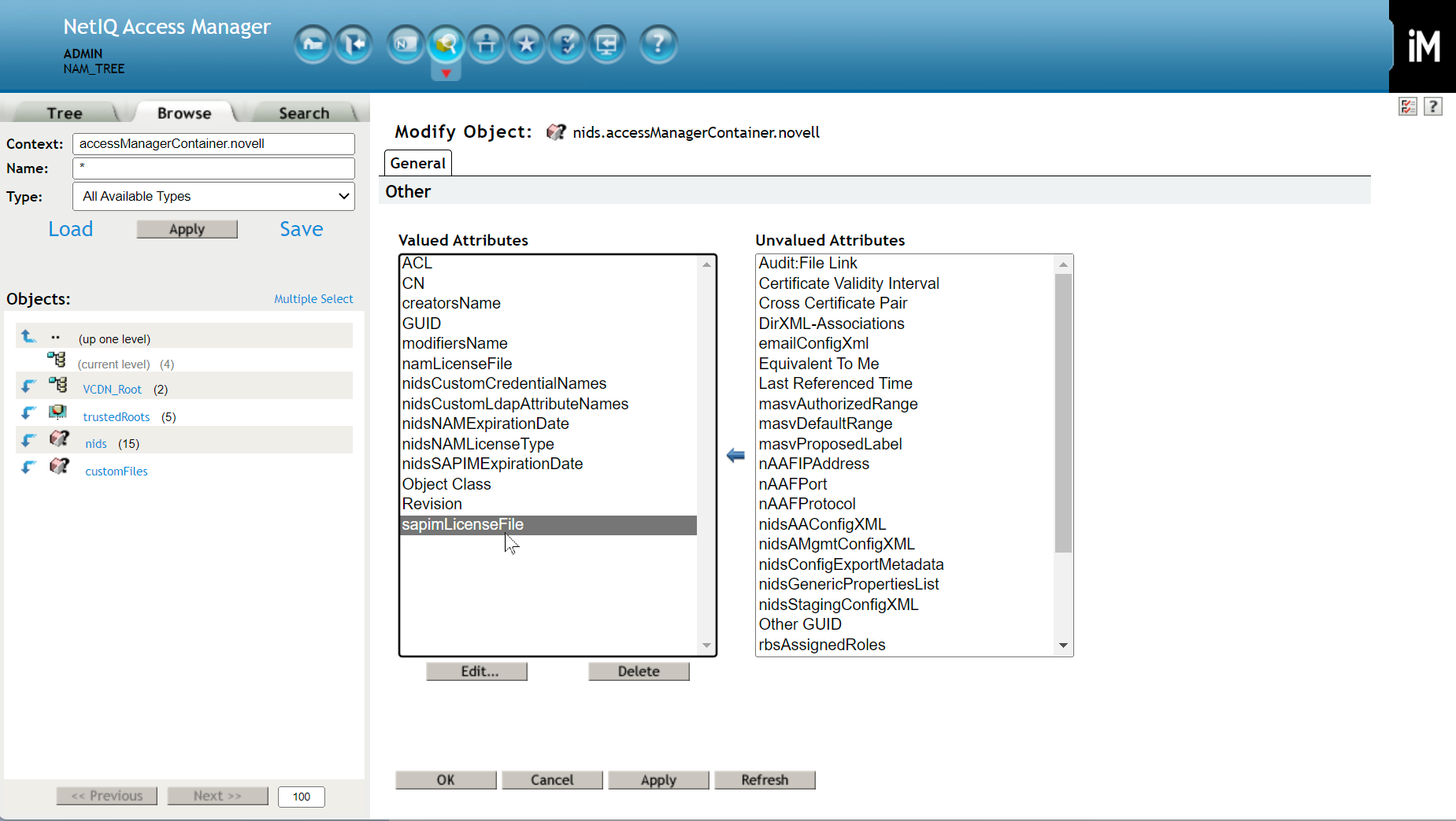 Cannot remove Secure API Manager configuration