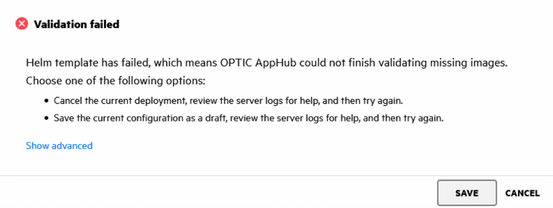 Failure during NOM Deployment in AppHub