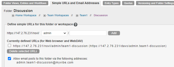 How to configure Vibe for updating entries via inbound emails.