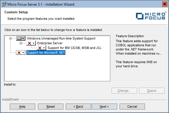 How to install Server for COBOL just for the runtime?