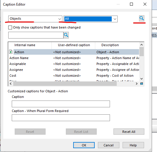 How to properly use Caption Editor to find captions to edit