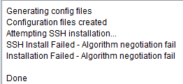 UAM Installation Failed - Algorithm negotiation fail