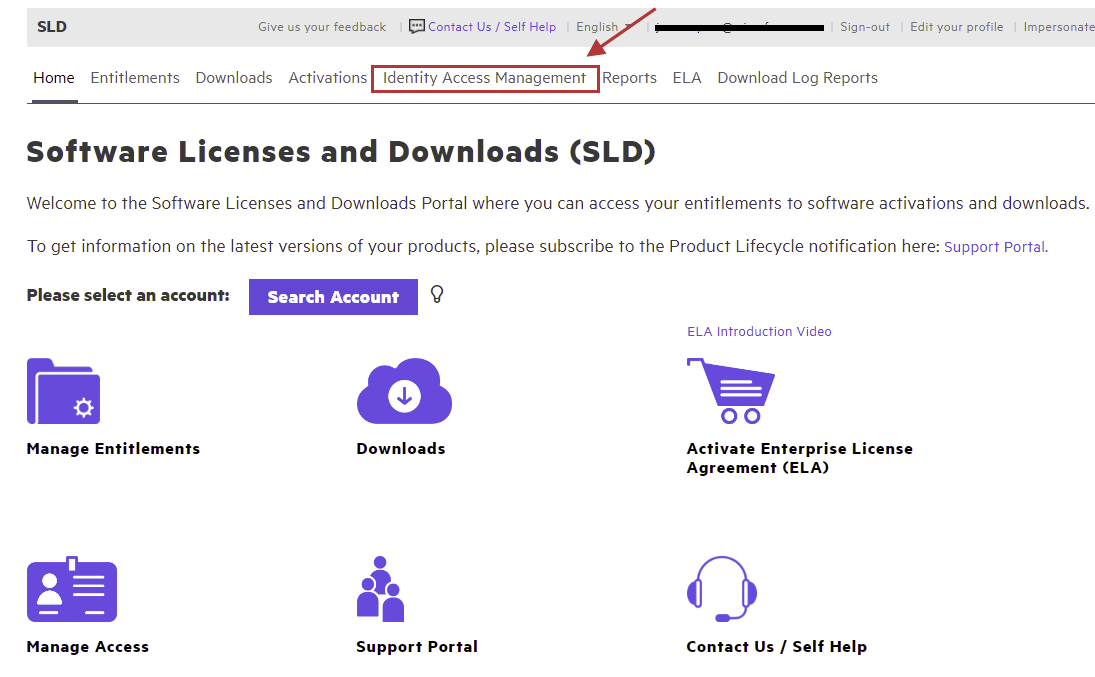 Managing Users in Software Licenses and Downloads (SLD)
