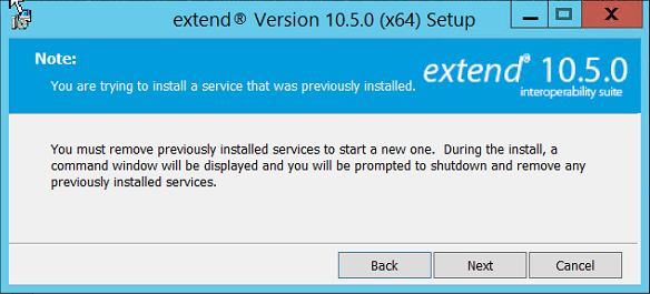 ACUCOBOL-GT is trying to install a service that was previously installed