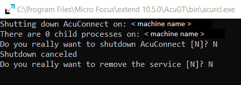 ACUCOBOL-GT is trying to install a service that was previously installed