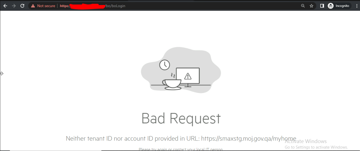 Issue with deployment of UCMDB part of SMAX on Azure (AKS), login page /bo/boLogin and displays ...