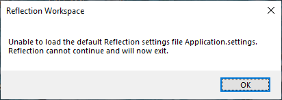 Reflection terminates after the splash screen is displayed
