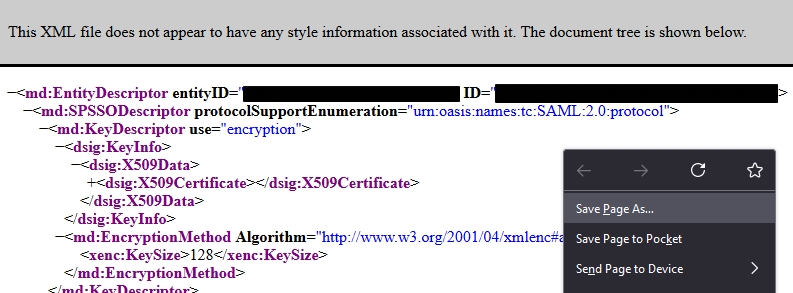 The XML is malformed whe importing XML from third party Service Provider