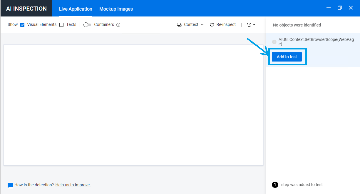 How to use AI Inspection in UFT One to identify browser dialogs