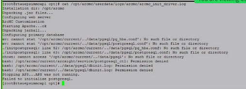 Platform initializers fail............check /opt/arcsight ...