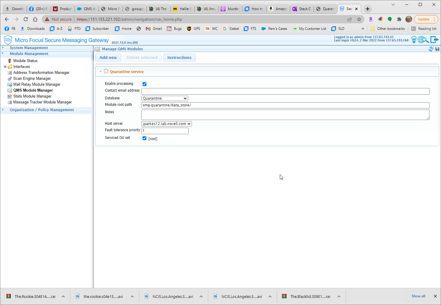QMS directory keeps filling up