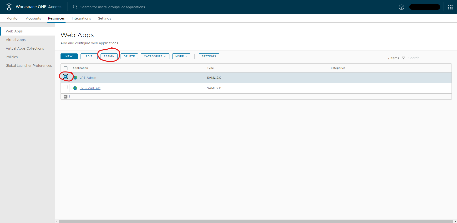 VMWARE Workspace ONE Access with LoadRunner Enterprise SSO ...
