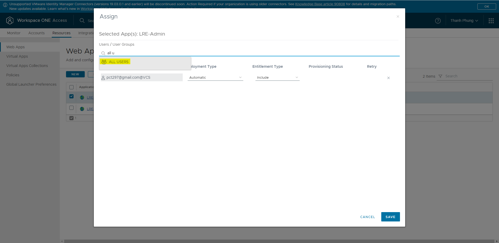 VMWARE Workspace ONE Access with LoadRunner Enterprise SSO ...