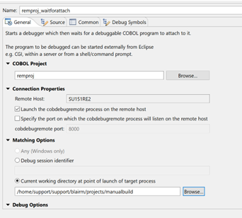 Debug externally built remote application with Wait for Attachment Debug Config