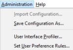 The "Import Configuration..." or "Save Configuration As..." options are ...