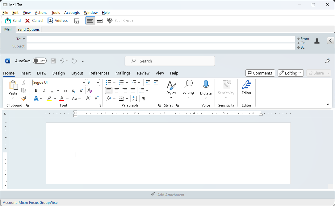 How to change an editor for an HTML compose mail.