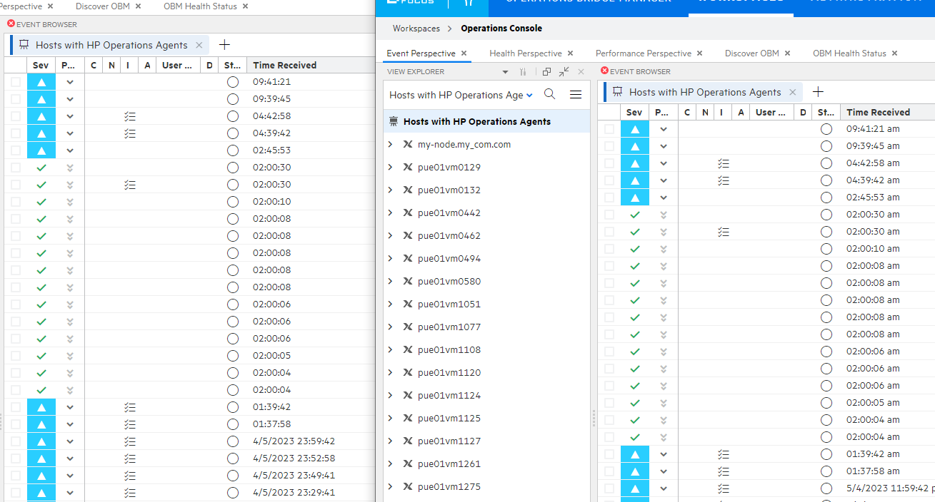 How to configure 24 hour time with the OBM event console in Google Chrome