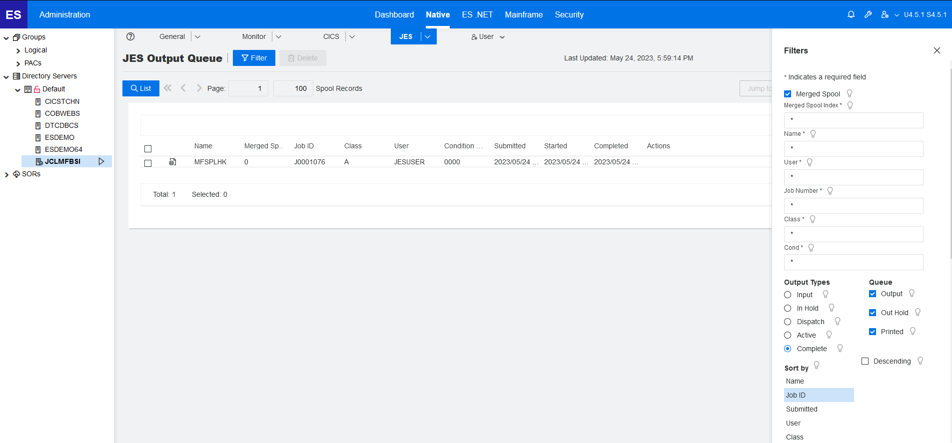 View Archived Spools in ESCWA