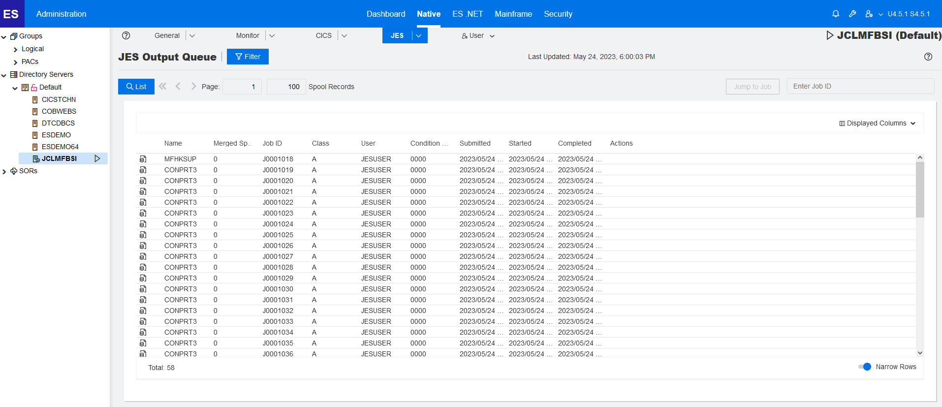 View Archived Spools in ESCWA