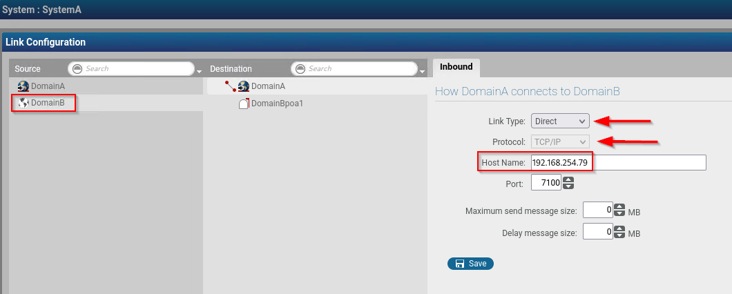 How to configure external domain synchronization