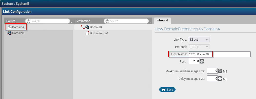 How to configure external domain synchronization