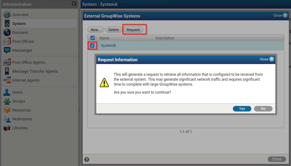 How to configure external domain synchronization