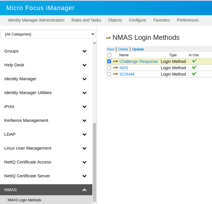 How to determine versions of NMAS methods