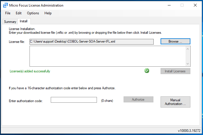 How to install AutoPass license file in AMC products