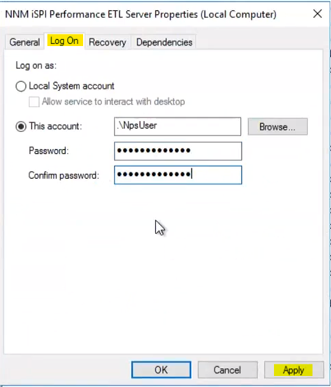 Unable to start ETL service on NNM iSPI Performance for metric (NPS ...