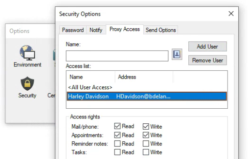 How to assign proxy rights to a GroupWise Resource