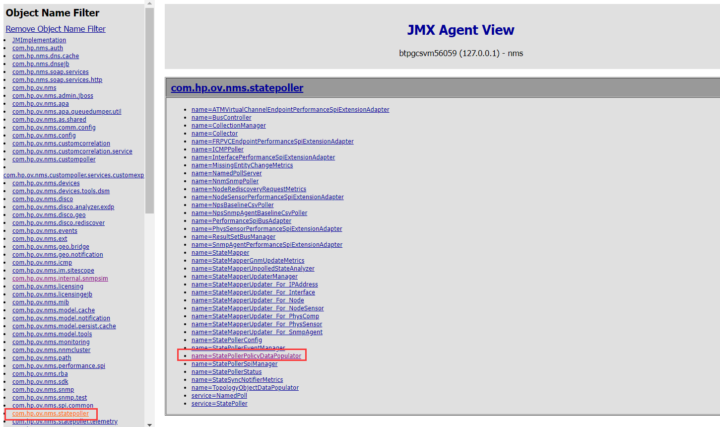 How to export statepoller policy file via NNM jmx-console