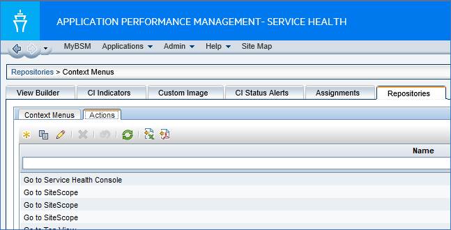 APM 9.51 - how to setup a context menu to go from APM to SiteScope