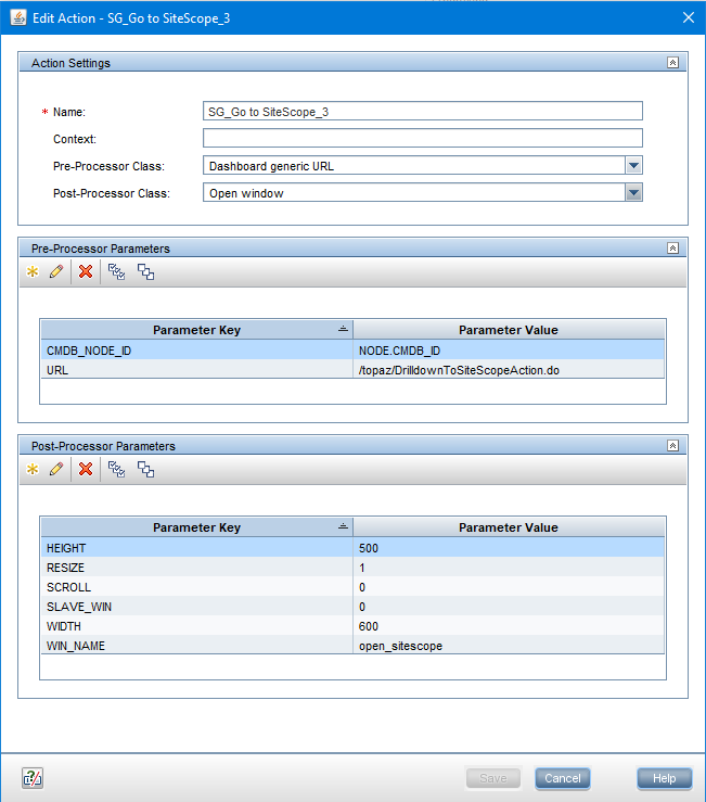 APM 9.51 - how to setup a context menu to go from APM to SiteScope