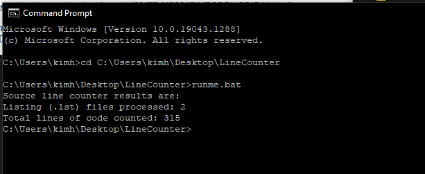 How to get count of how many lines of code in project / workspace
