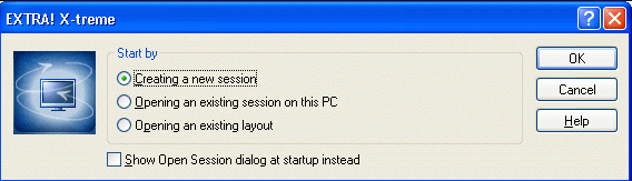 Using the Hyperlink Startup Dialog Box In EXTRA! 9.X