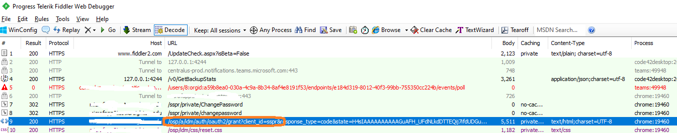 Invalid OAuth2 request received when launching SSPR from User App