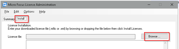 Installing .mflic license files on License Manager on Windows