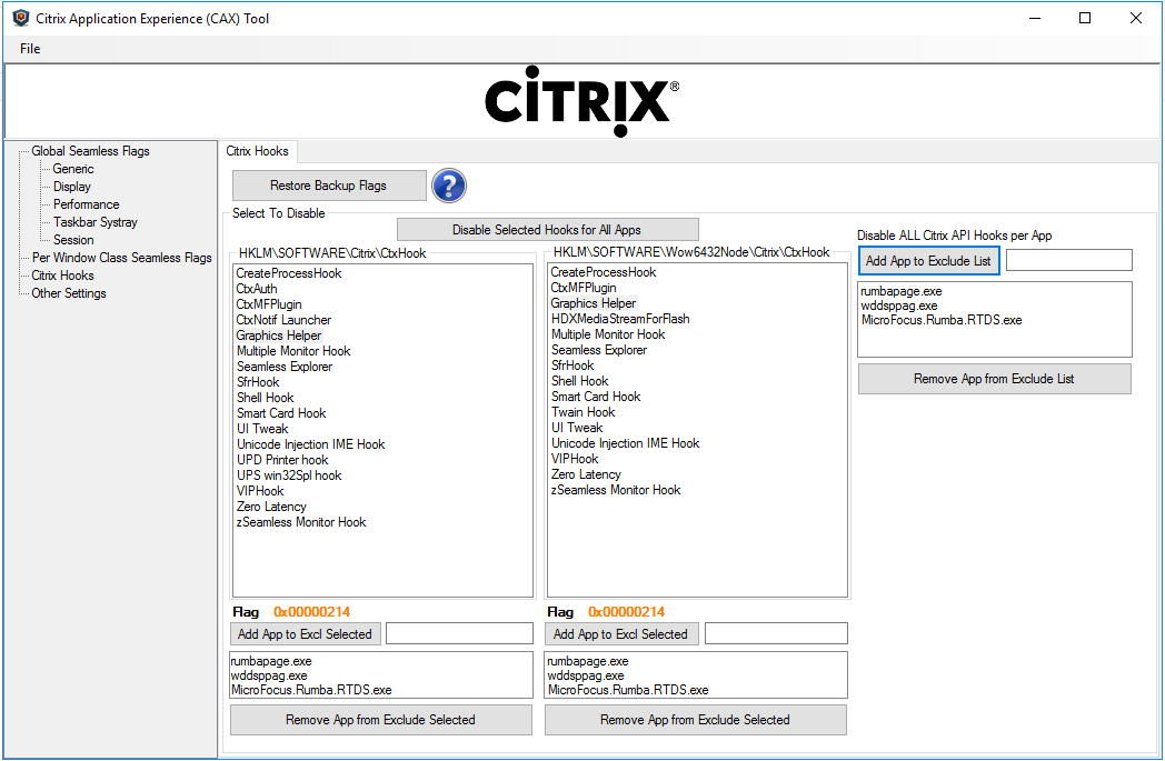 Rumba host session displays black boxes on Desktop when running from Citrix