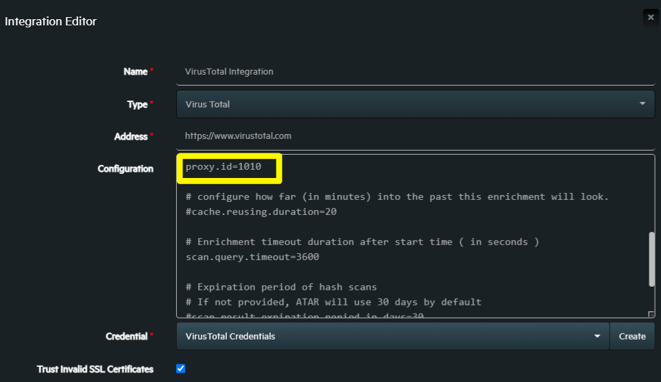 How to configure SOAR proxy for interacting with external service?