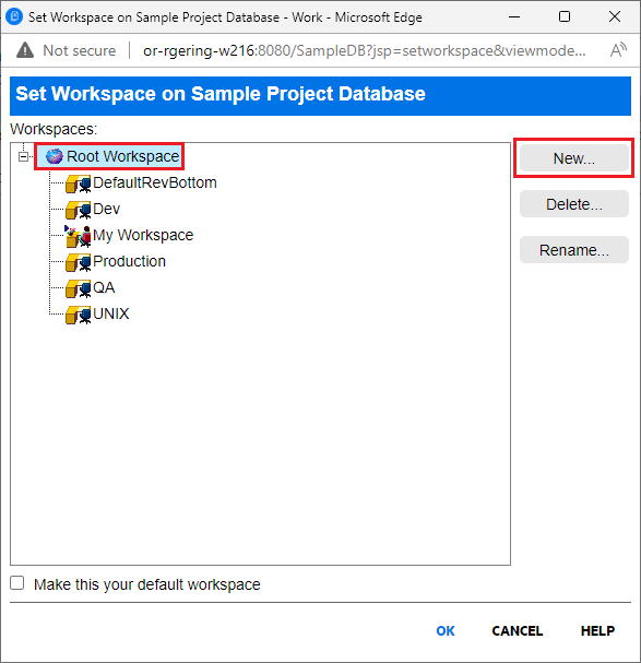 PVCS VM: Using a private workspace to change the default workfile location